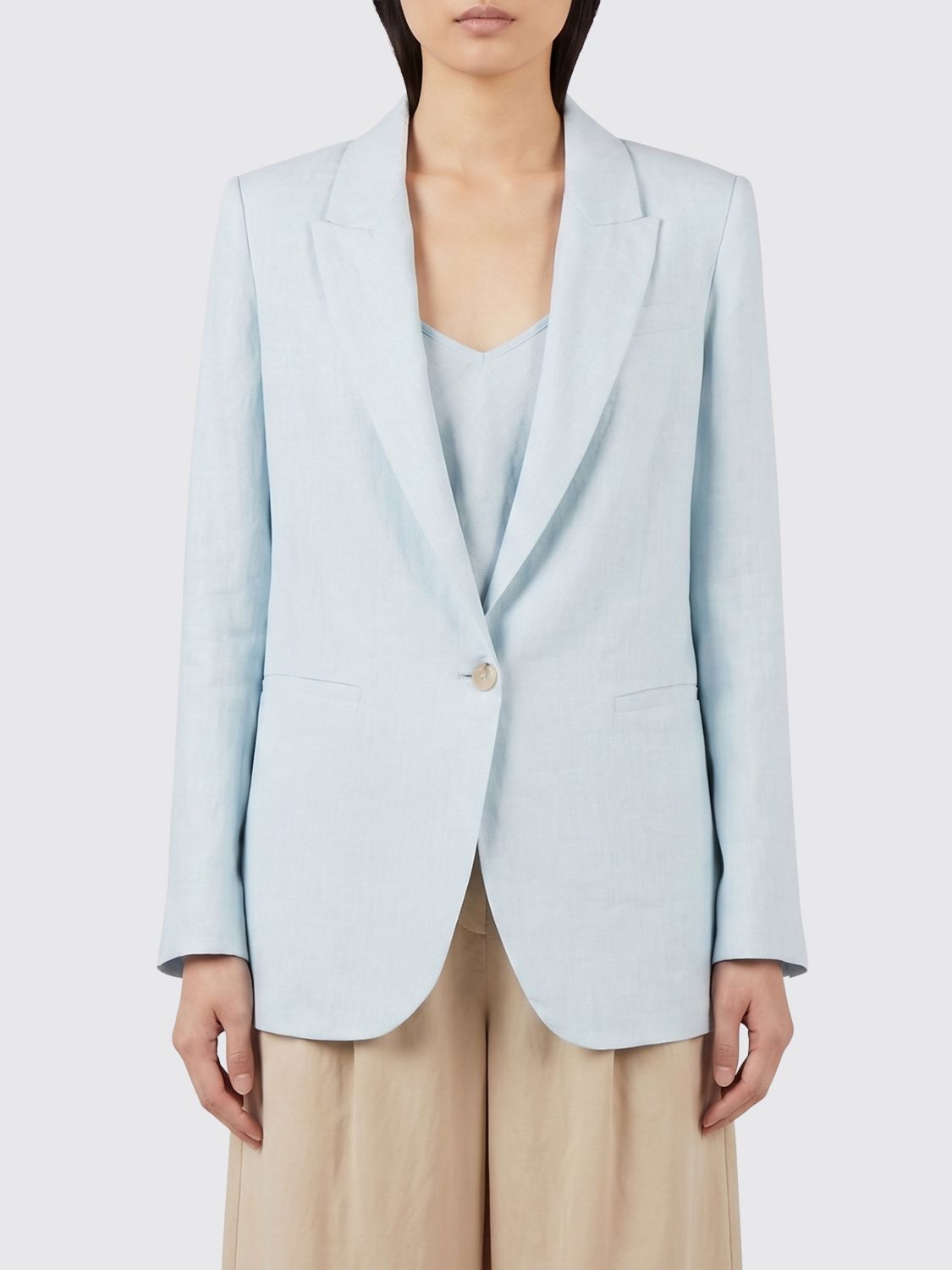 FORTE_FORTE Forte Forte Single-Breasted Linen Blazer